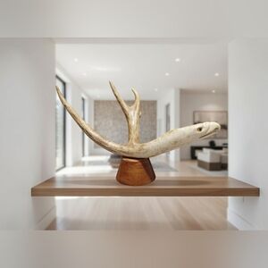 Stan Hill | Art | Vintage Stan Hill Sr Signed Antler Eagle Head Native ...